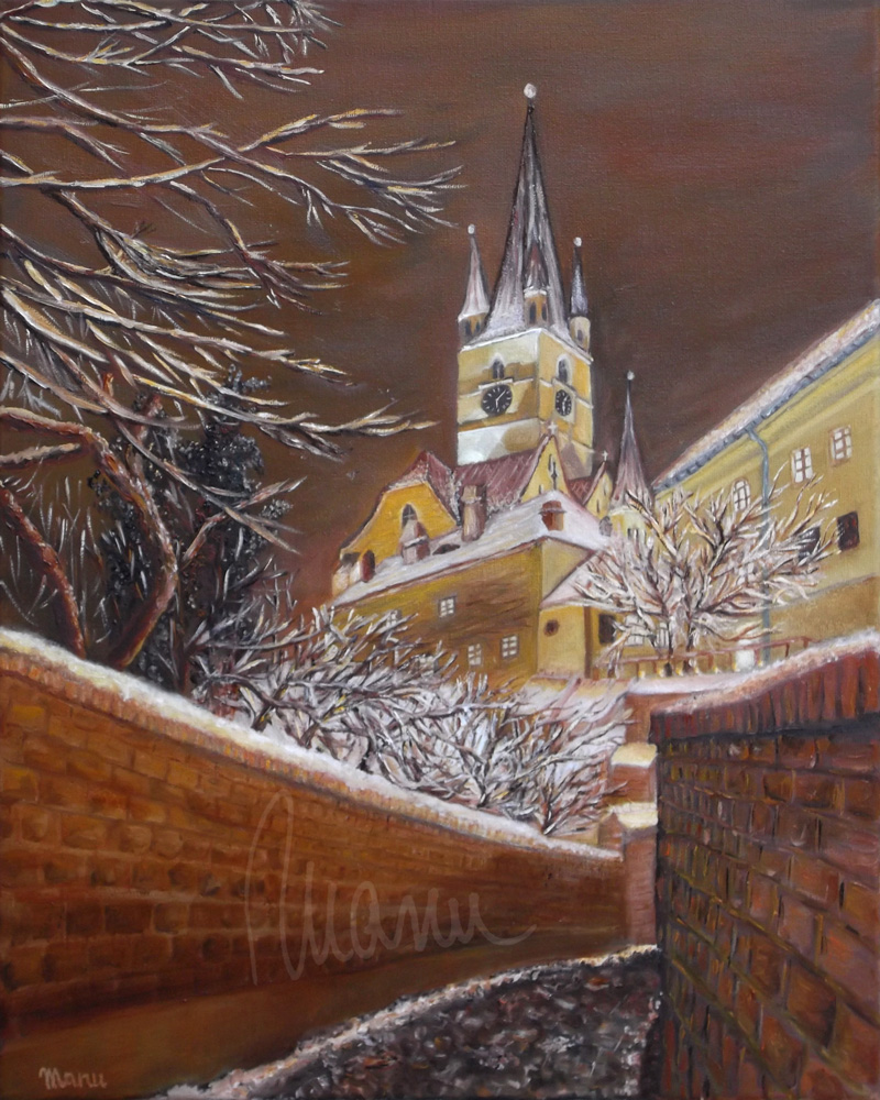 Hermannstadt, The Evangelical Church in Sibiu, Romania - Manu Fine Art