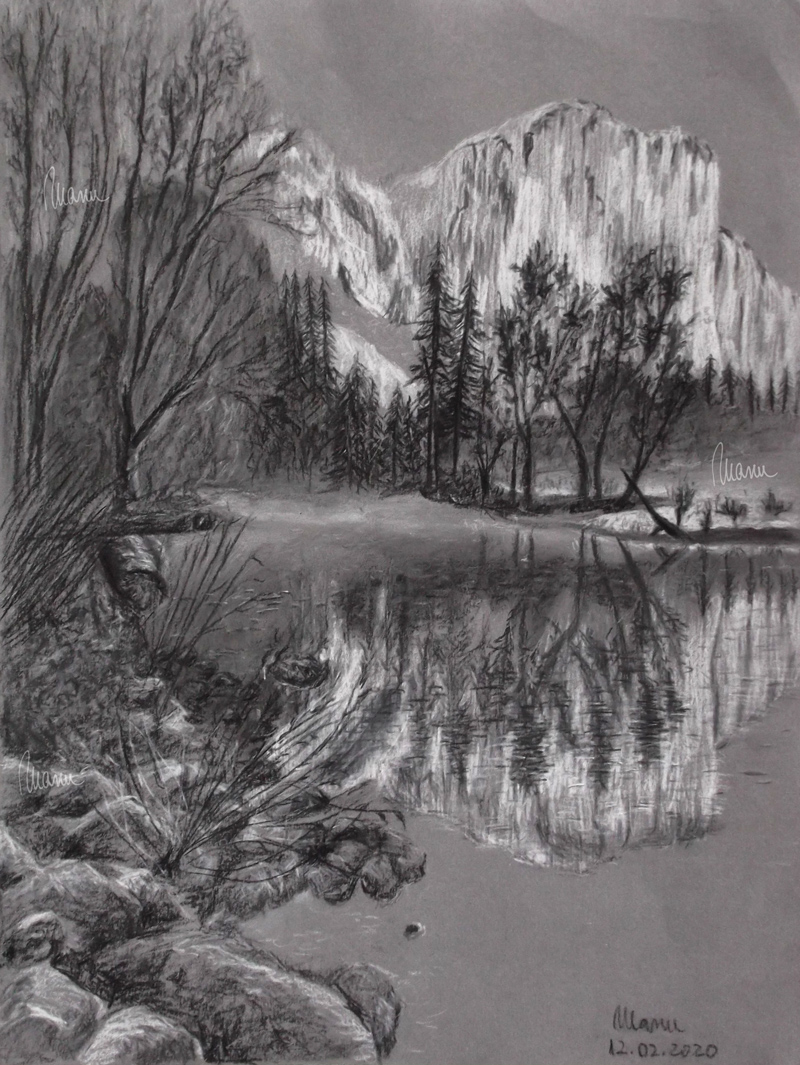 Yosemite El Capitan and its reflection - Manu Fine Art